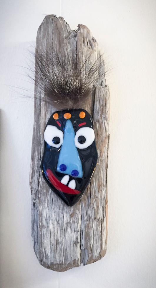 Greenland Ceremonial Mask On Driftwood - Delphi Artist Gallery