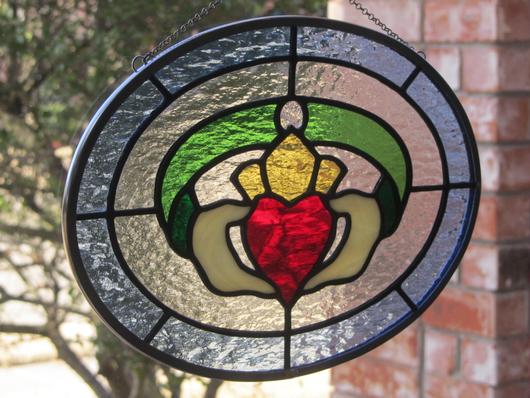 Claddagh Ring (Www.Stainedglassbyjames.com) - Delphi Artist Gallery