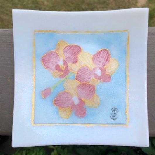 Handpainted Orchid Plate - Delphi Artist Gallery