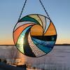Handmade Stained Glass Wave Panel - Delphi Artist Gallery