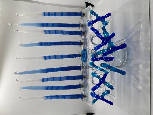 Glass Menorah - Delphi Artist Gallery