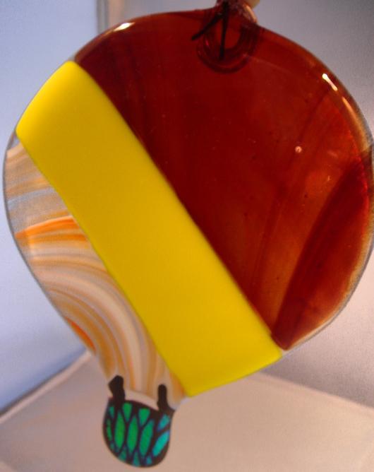Fused Glass Hot Air Balloon Y-O - Delphi Artist Gallery