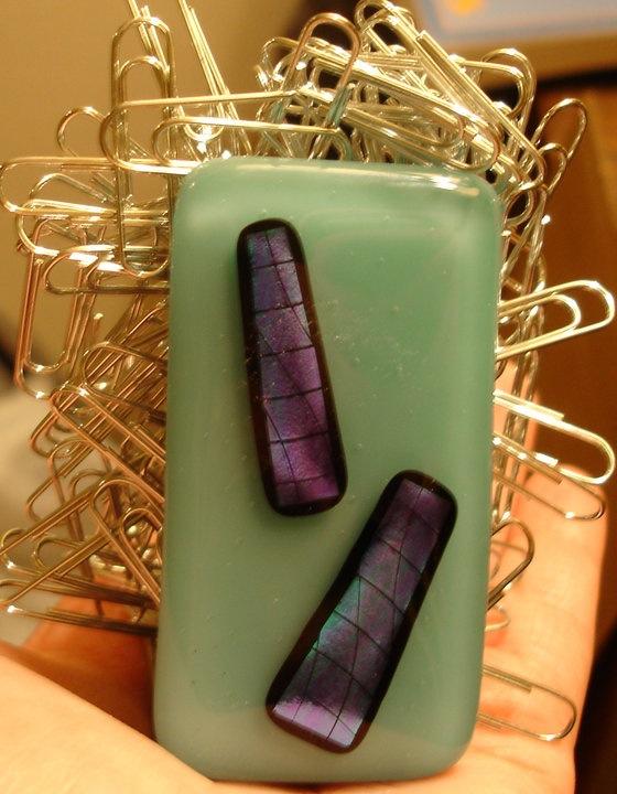 Fused Glass Paper Clip Holder - Delphi Artist Gallery