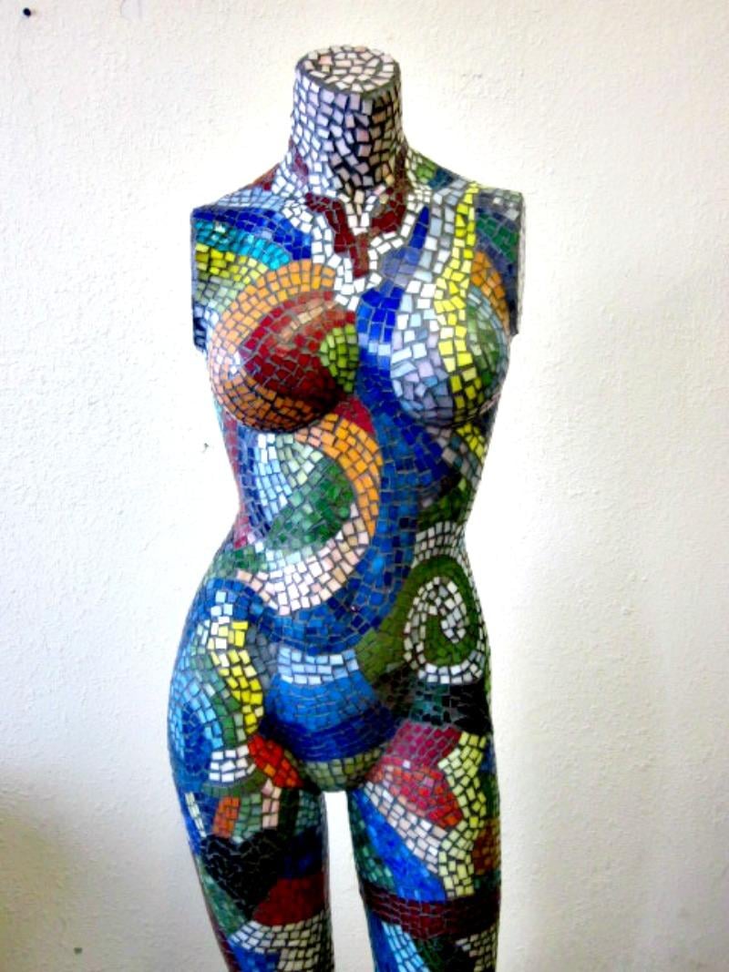 "Ruby" Mosaic Mannequin - Delphi Artist Gallery