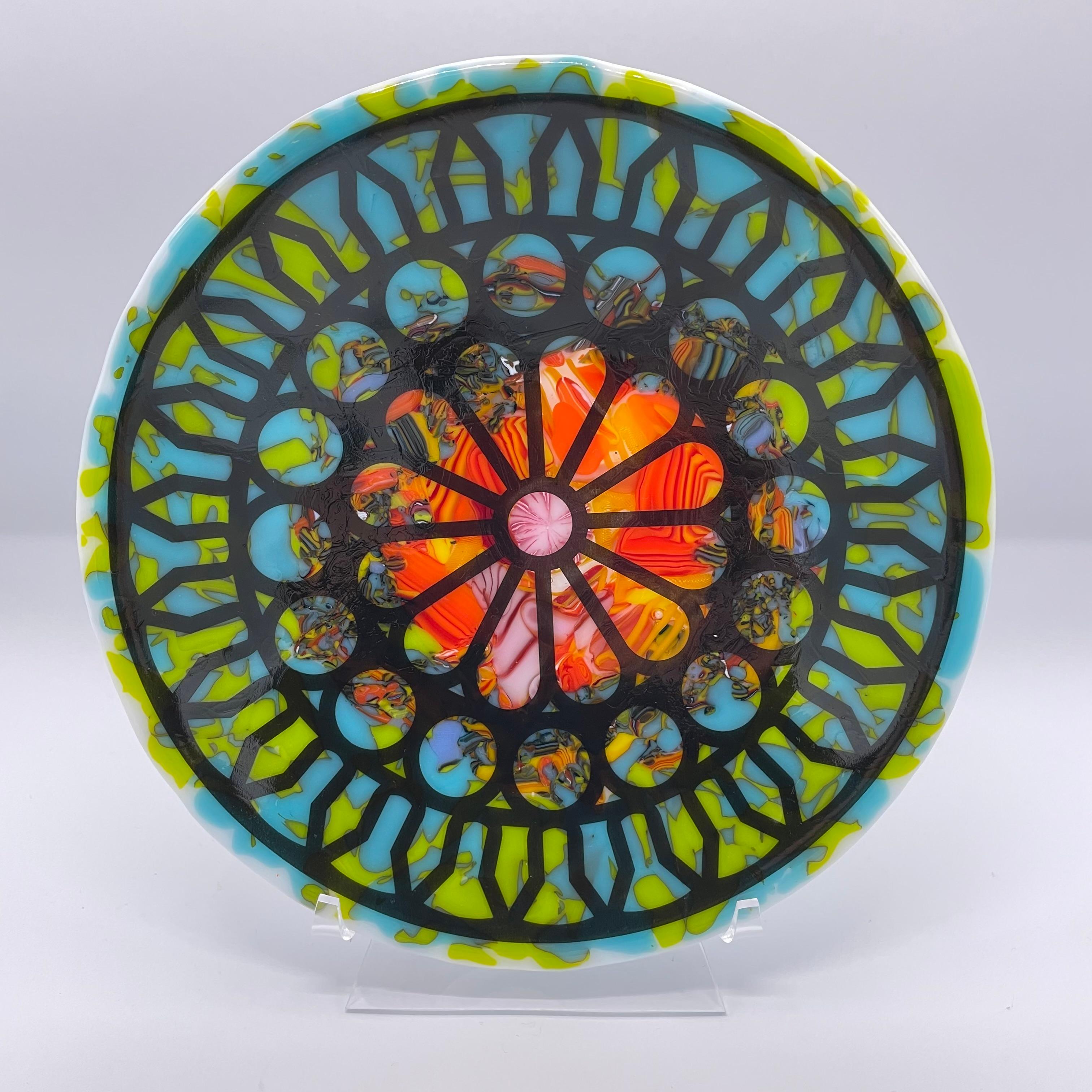 Stained Glass Rose Window Bowl - Delphi Artist Gallery