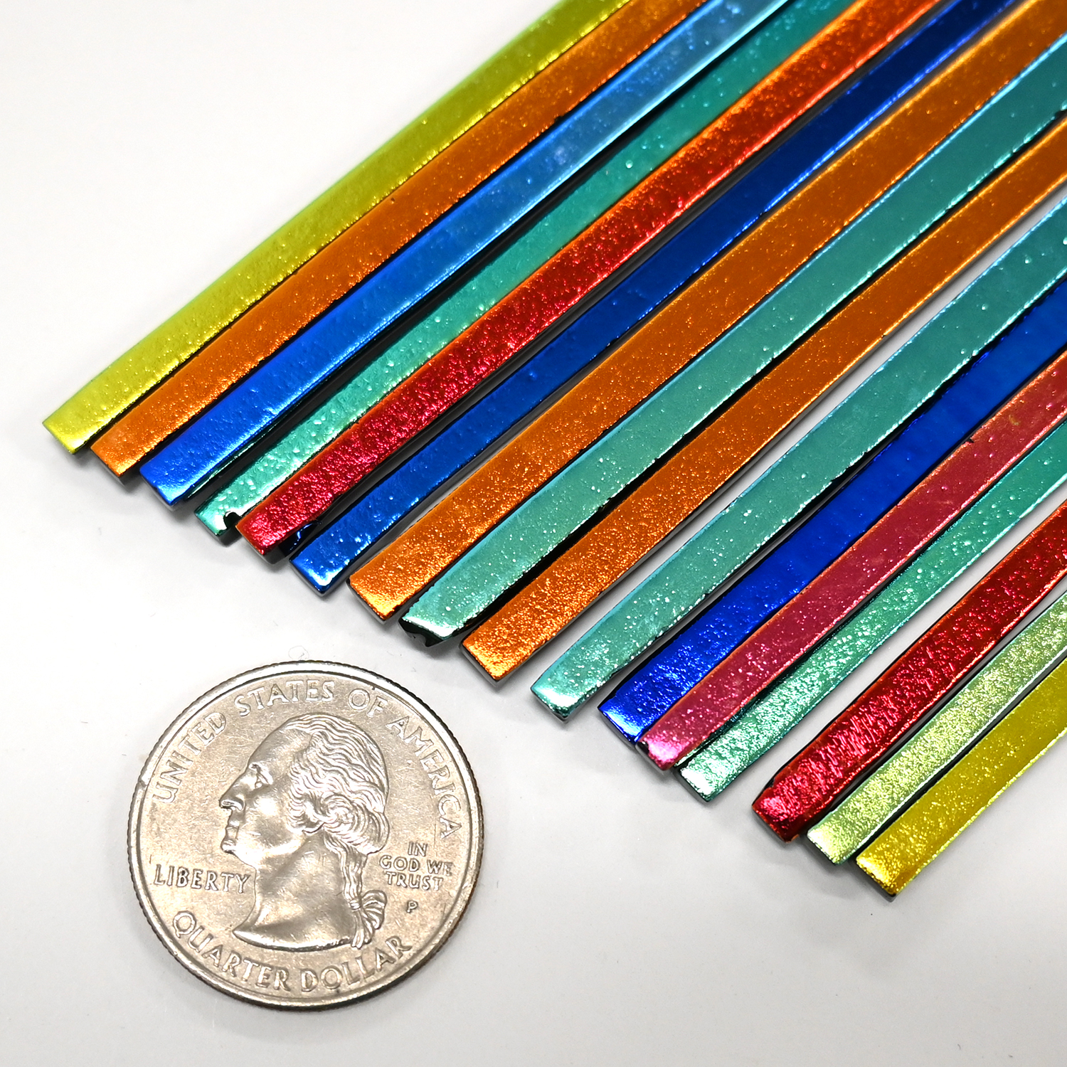 Bullseye Dichroic On Black SizzleStix 18 Pack - 90 COE | Rods ...